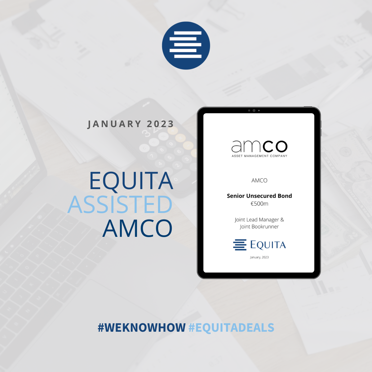EQUITA assisted AMCO - EQUITA