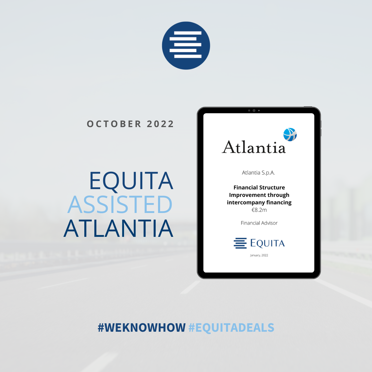 EQUITA assisted Atlantia - EQUITA