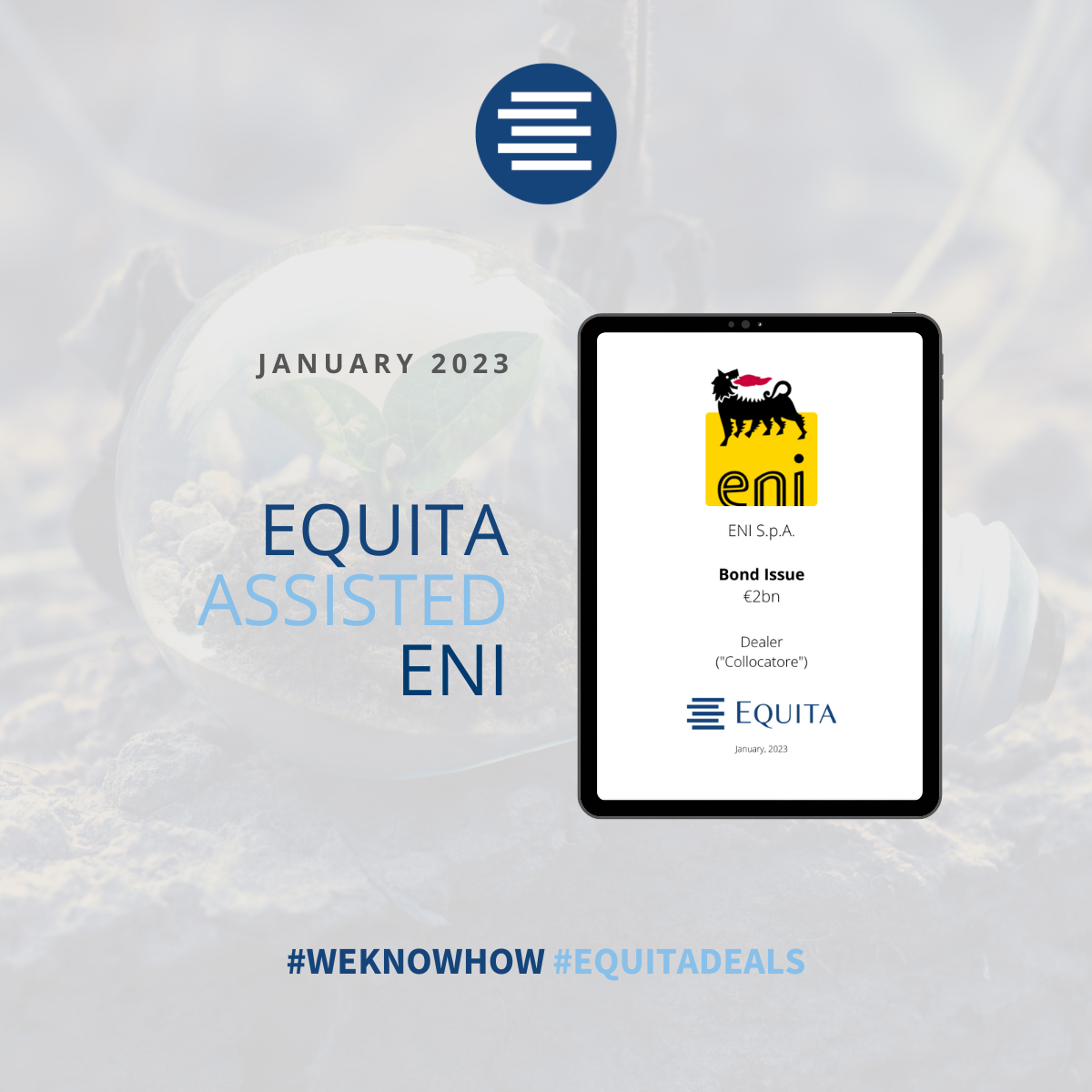 EQUITA assisted ENI - EQUITA