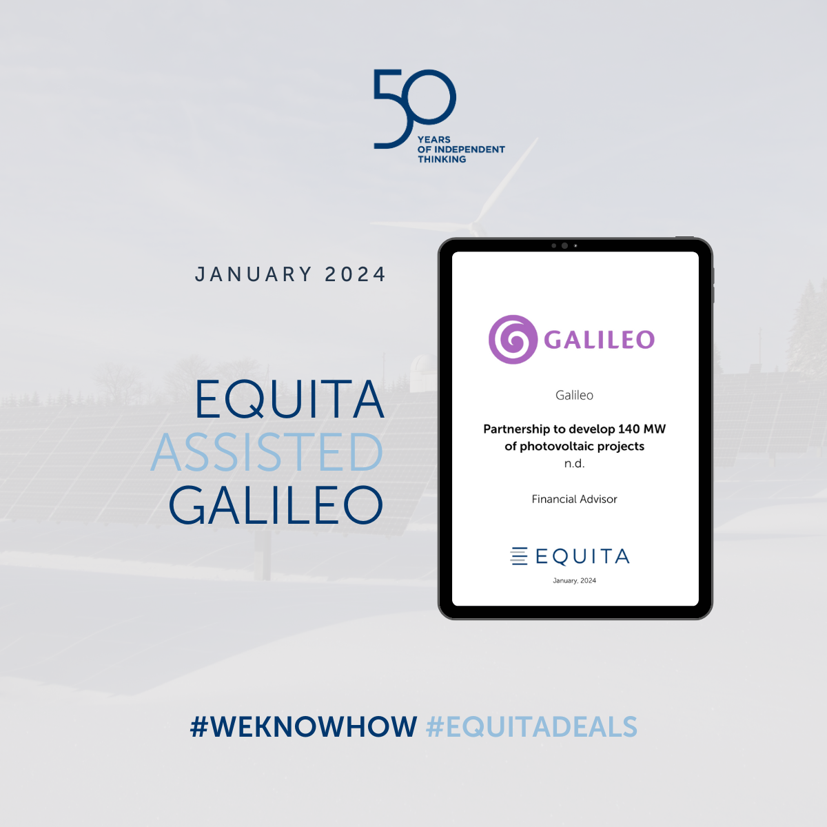 EQUITA assisted Galileo - EQUITA